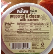 Wawa Pepperoni & Cheese With Crackers: Calories, Nutrition Analysis ...