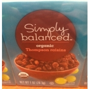 Simply Balanced Organic Thompson Raisins: Calories, Nutrition Analysis ...