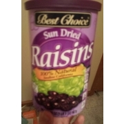 Best Choice Sun Dried Raisins: Calories, Nutrition Analysis & More ...