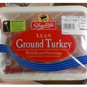 ShopRite Lean Ground Turkey With Natural Flavorings: Calories ...