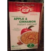 IGA Apple & Cinnamon Instant Oatmeal: Calories, Nutrition Analysis ...