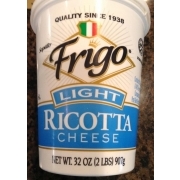 Frigo Cheese, Low Fat, Ricotta: Calories, Nutrition Analysis & More ...
