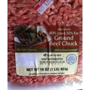 Kroger Ground Beef Chuck: Calories, Nutrition Analysis & More | Fooducate