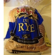 S. Rosen's Dill Rye Bread with Dill Seeds, Thin Sliced: Calories ...