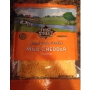 First Street Natural Finely Shredded Mild Cheddar Cheese: Calories ...