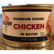 Crider Premium Chunk Chicken In Water: Calories, Nutrition Analysis ...