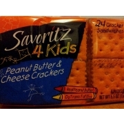 Savoritz 4 Kids Peanut Butter & Cheese Crackers: Calories, Nutrition ...