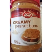 Iga Creamy Peanut Butter: Calories, Nutrition Analysis & More | Fooducate