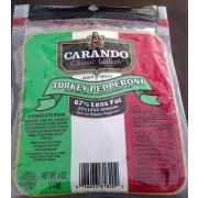 Carando Classic Italian, Turkey Pepperoni: Calories, Nutrition Analysis ...