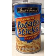 Best Choice Shoestring Potato Sticks, Crispy & Crunchy: Calories ...