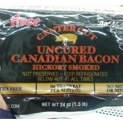 Rose Uncured Canadian Bacon, Hickory Smoked: Calories, Nutrition ...
