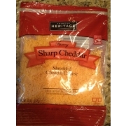 American Heritage Fancy Sharp Cheddar, Shredded Cheese: Calories ...