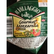 Il Villaggio Gourmet Mozzarella Cheese, Smooth And Milky: Calories ...