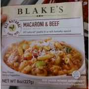 Blake's Macaroni & Beef: Calories, Nutrition Analysis & More | Fooducate