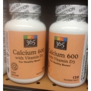 365 Everyday Value Calcium 600, With Vitamin D3: Calories, Nutrition ...
