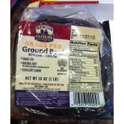 Spring Crossing Cattle Co Ground Beef: Calories, Nutrition Analysis ...