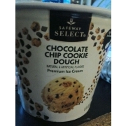 Safeway Select Premium Ice Cream, Chocolate Chip Cookie Dough: Calories ...