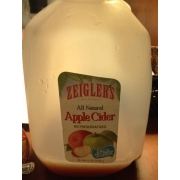 Zeigler's Apple Cider: Calories, Nutrition Analysis & More | Fooducate
