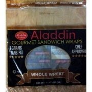 Alladin Bakers Gourmet Sandwich Wraps, Whole Wheat: Calories, Nutrition ...