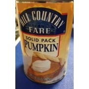 Hill Country Fare Solid Pack Pumpkin: Calories, Nutrition Analysis ...