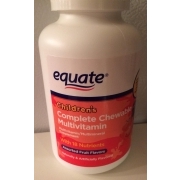 Equate Children's Complete Chewable Multivitamin, Assorted Fruit Flavors, Dietary Supplement ...