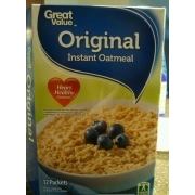 Great Value Original Instant Oatmeal Cereal: Calories, Nutrition ...