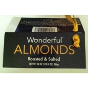 Wonderful Almonds, Roasted & Salted: Calories, Nutrition Analysis ...