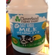 Cloverland Farms Dairy Fat Free Milk: Calories, Nutrition Analysis ...