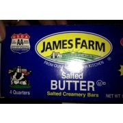 James Farm Salted Butter, Salted Creamy Bars: Calories, Nutrition ...