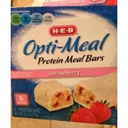 H-E-B Opti-Meal Protein Meal Bars, Strawberry: Calories, Nutrition ...