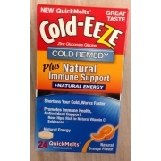 Cold-Eeze Cold Remedy, Plus Natural Immune Support, Natural Orange ...
