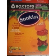 Sunkist Fruit Flavored Snacks Mixed Fruit: Calories, Nutrition Analysis ...