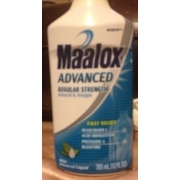 Maalox Antacid & Antigas, Advanced Regular Strength Mint Liquid ...
