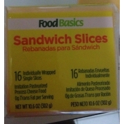 Food Basics Sandwich Slices: Calories, Nutrition Analysis & More ...