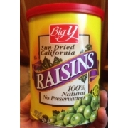 Big Y Raisins: Calories, Nutrition Analysis & More | Fooducate