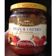 Meijer Naturals Thick And Chunky, All Natural Salsa, Medium: Calories ...