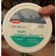 Weis Small Curd, Grade A, Lowfat Cottage Cheese: Calories, Nutrition ...