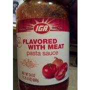 IGA Pasta Sauce, Flavored With Meat: Calories, Nutrition Analysis ...