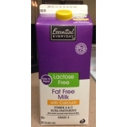 Essential Everyday Lactose Free Fat Free Milk With Calcium: Calories ...