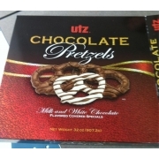 Utz Chocolate Pretzels, Milk And White Chocolate Flavored Covered ...
