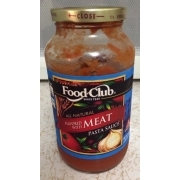 Food Club Pasta Sauce, Flavored With eat: Calories, Nutrition Analysis ...