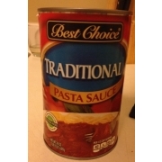 Best Choice Pasta Sauce, Traditional: Calories, Nutrition Analysis ...