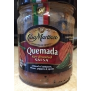 Casa Martinez Quemada Fire Roasted Salsa: Calories, Nutrition Analysis ...
