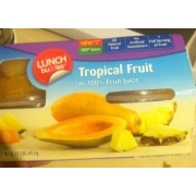 Lunch Buddies Tropical Fruit, In 100% Fruit Juice: Calories, Nutrition Analysis & More | Fooducate