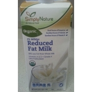 Simply Nature Organic 2% Milkfat Reduced Fat Milk: Calories, Nutrition ...