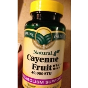 Spring Valley Natural Cayenne Fruit, Metabolism Support, Dietary ...