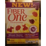 Fiber One Fruit Flavored Snacks, Mixed Berry Flavor: Calories ...