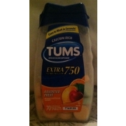 Tums Antacid/Calcium Dietary Supplement, Extra 750, Assorted Fruit ...