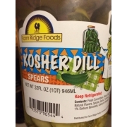 Farm Ridge Foods Kosher Dill, Spears: Calories, Nutrition Analysis ...