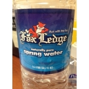 Fox Ledge Naturally Pure Spring Water: Calories, Nutrition Analysis & More | Fooducate
